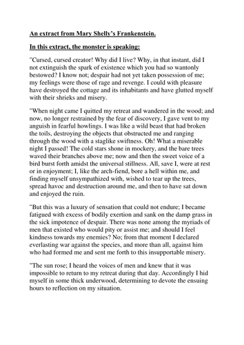 Mary Shelly's Frankenstein - A Lesson In Empathy by MissRathor ...