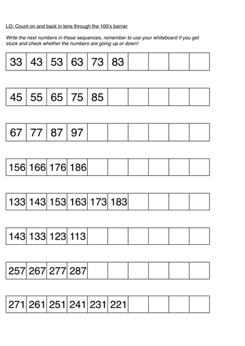 Counting in 10's | Teaching Resources