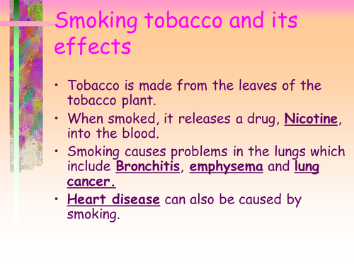 Smoking tobacco and its effects | Teaching Resources
