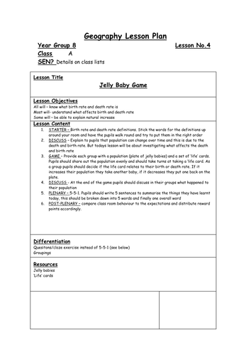 Jelly baby game | Teaching Resources