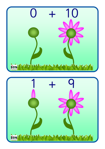 Flower Petal Counting and Number Bonds Cards | Teaching Resources