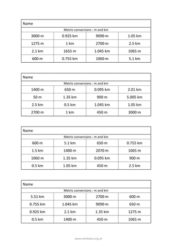 Converting miles to km and back by Billywindsock - Teaching Resources - TES