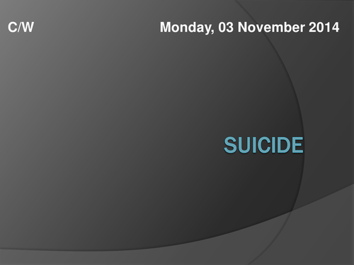 Suicide - Background Information | Teaching Resources