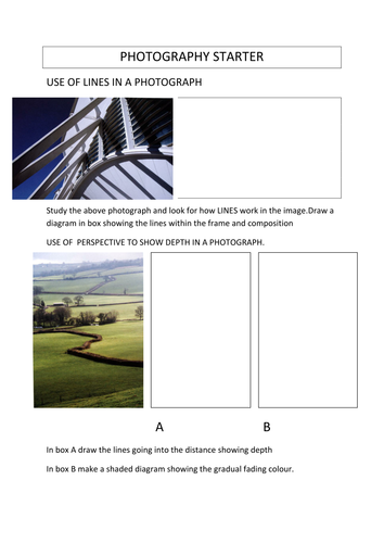 Photography lesson starter | Teaching Resources