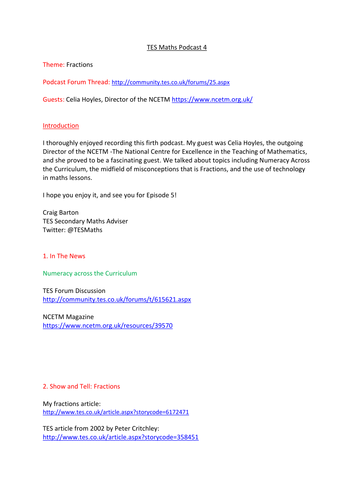 TES Maths Podcast - Fractions | Teaching Resources TES Maths Podcast - Fractions | Teaching Resources