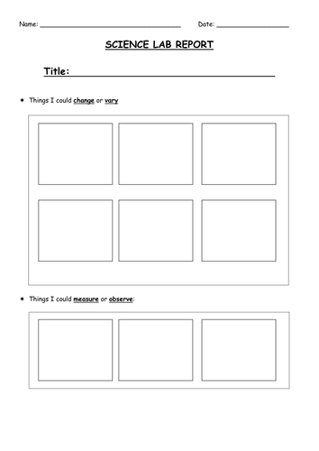 Science lab report frame. YOU HAVE TO SEE IT! | Teaching Resources
