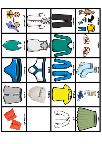 Early years clothes and getting dressed resources