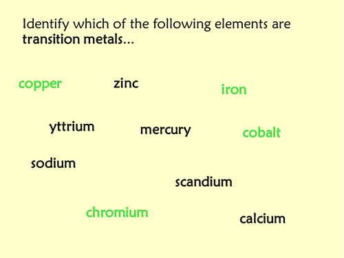 AQA A2 CHEM5 Transition Metals complex ions | Teaching Resources