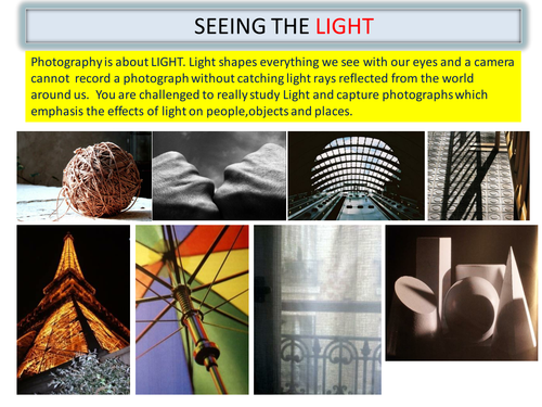 Photographic Assignment'Seeing the Light' | Teaching Resources