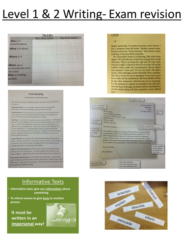 Level 1 & 2 Writing revision | Teaching Resources
