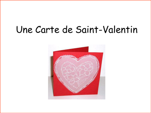 Make a Valentine's card in French | Teaching Resources