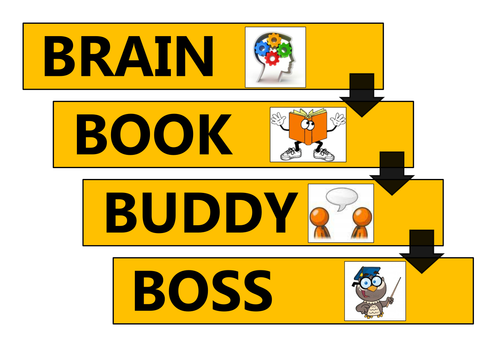 Brain, Book, Buddy, Boss poster | Teaching Resources
