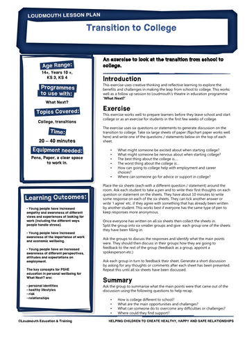 Transition to College | Teaching Resources