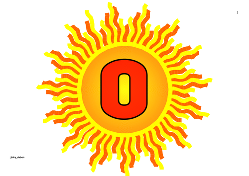 Sun Themed Numbers 0-50 | Teaching Resources