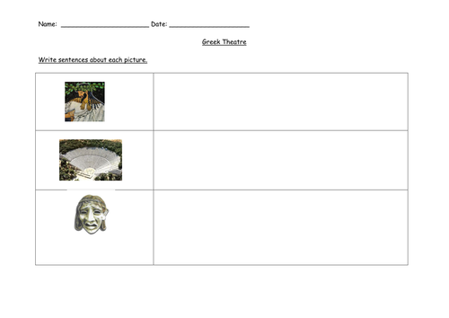 ancient Greece; Greek theatre activity | Teaching Resources