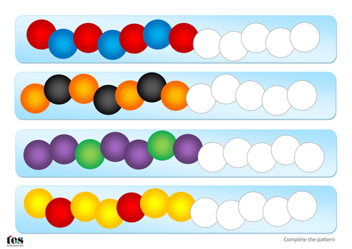 Complete the Bead Pattern - TEACCH Activity by tesAutism - Teaching ...