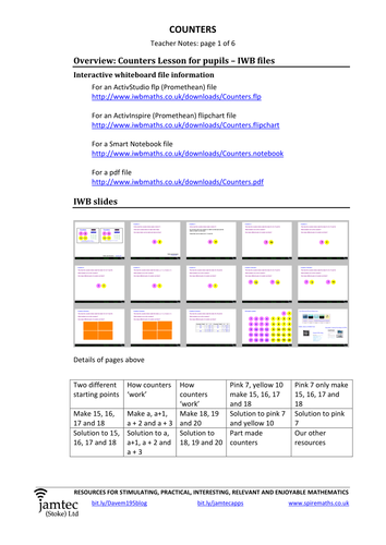 Counters problem | Teaching Resources
