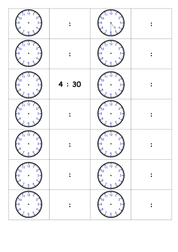 Analogue Time Domino Activity | Teaching Resources