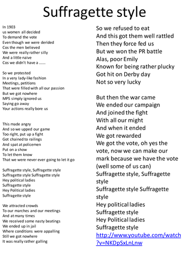 Suffragettes' story | Teaching Resources