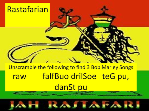 Rastafarian & Bob Marley | Teaching Resources