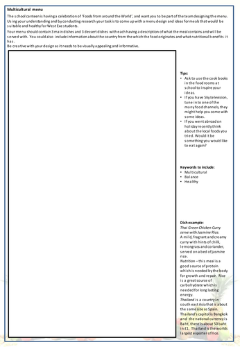 Homework Graphic Design task by - UK Teaching Resources - TES