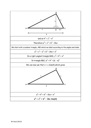 KS4 Sine and Cosine Rule - Working with Triangles by ryangoldspink ...