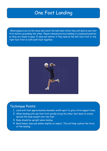 Netball Technique Cards | Teaching Resources