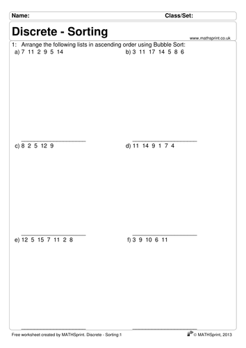 Sorting Algorithms practice questions + solutions | Teaching Resources Sorting Algorithms practice questions + solutions | Teaching Resources