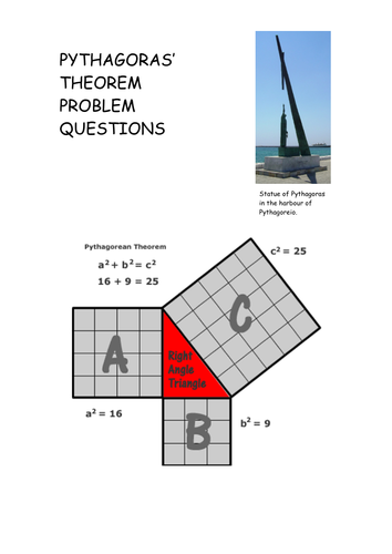 Differentiated Pythagoras' Theorem Questions | Teaching Resources