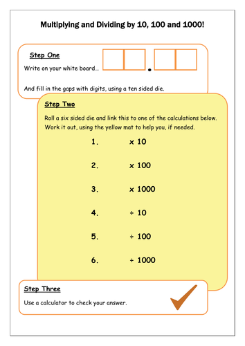 A Pack of Resources - Multiply and Divide by 10, 100 and 1000 - Key ...