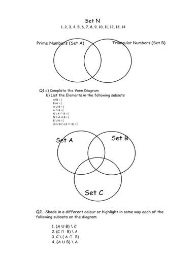 Sets and Subsets - CAME Series | Teaching Resources