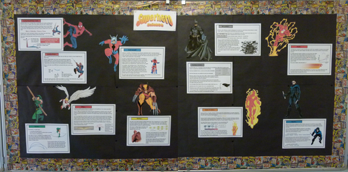 The Science of Superheroes display material. | Teaching Resources