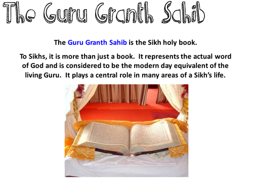 Sikhism 3 - The Gurdwara and Guru Granth Sahib by - UK Teaching ...