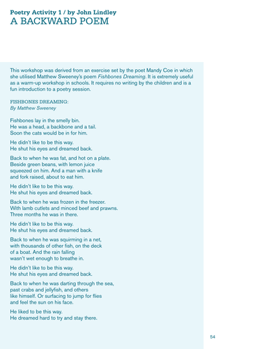 Catalyst: Backwards Poem Activity | Teaching Resources