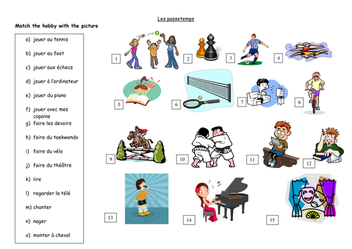 Secondary French resources: sports