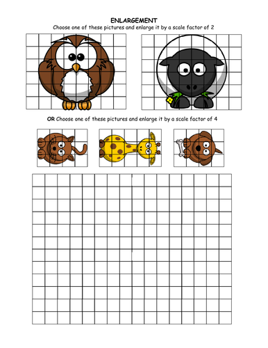 For starters - Enlargement grids by BW_2012 - Teaching Resources - Tes