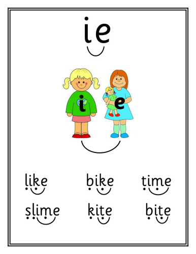 PHONICS Split digraph IE by coreenburt - UK Teaching Resources - TES PHONICS Split digraph IE by coreenburt - UK Teaching Resources - TES