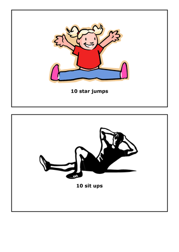 Workout Flashcards | Teaching Resources