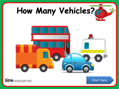 How Many Vehicles? IWB activity | Teaching Resources