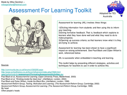 Assessment for Learning Toolkit | Teaching Resources Assessment for Learning Toolkit | Teaching Resources