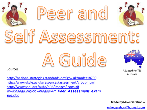 The Peer- and Self-Assessment Guides | Teaching Resources