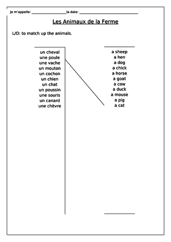 French - Farm Animals - À la Ferm - Worksheets | Teaching Resources
