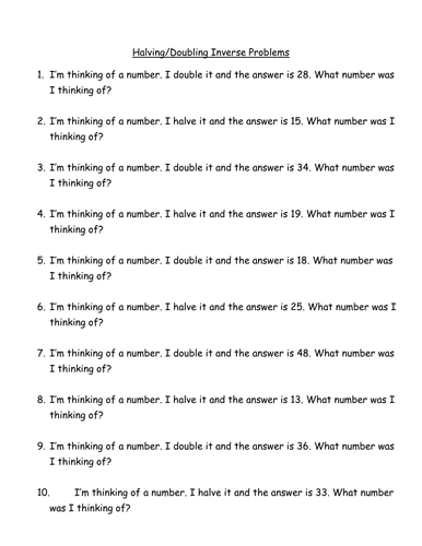 Inverse Problem Solving | Teaching Resources Inverse Problem Solving | Teaching Resources