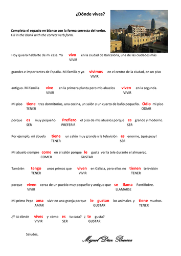 ¿Dónde vives? (Part 2) - Spanish song about living arrangements by ...