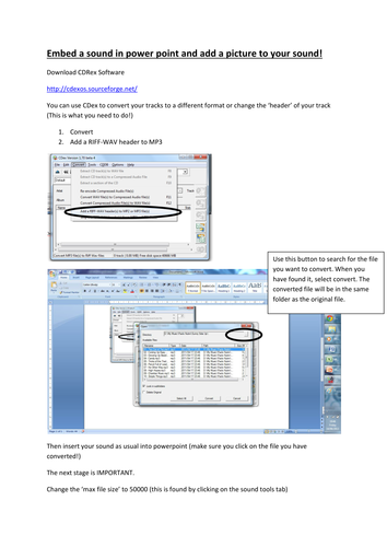 Inserting/ Embedding sound into power point | Teaching Resources