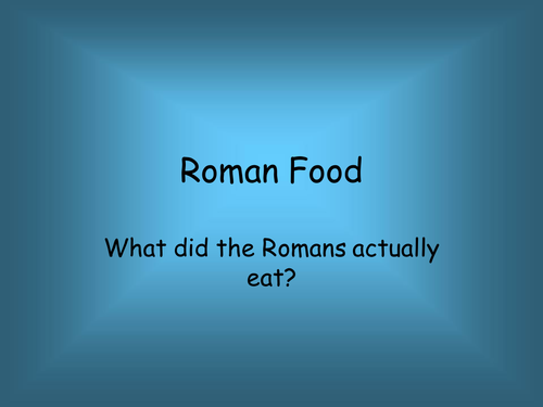 Roman Food | Teaching Resources