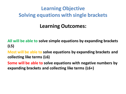 Solving Equations with Brackets (Differentiated) | Teaching Resources Solving Equations with Brackets (Differentiated) | Teaching Resources