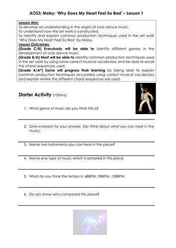 AOS 3 Moby 'Why Does My Heart Feel So Bad?' | Teaching Resources