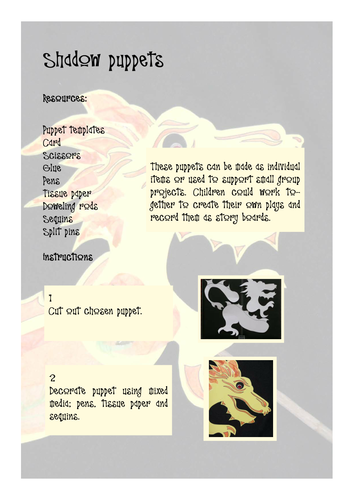 Shadow Puppet Show KS2 Lesson Plan and Worksheet by SaveTeachersSundays ...
