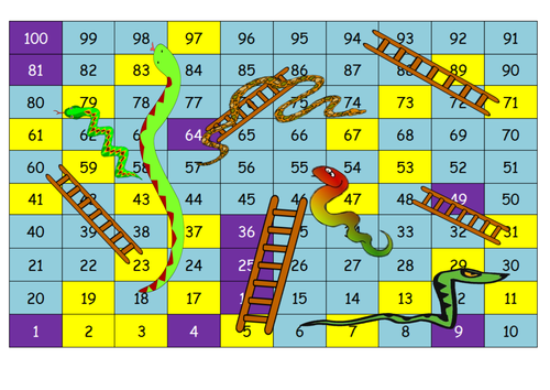 Maths: Snakes and Ladders UPDATE 27.07.13 by steele1989 - Teaching ...